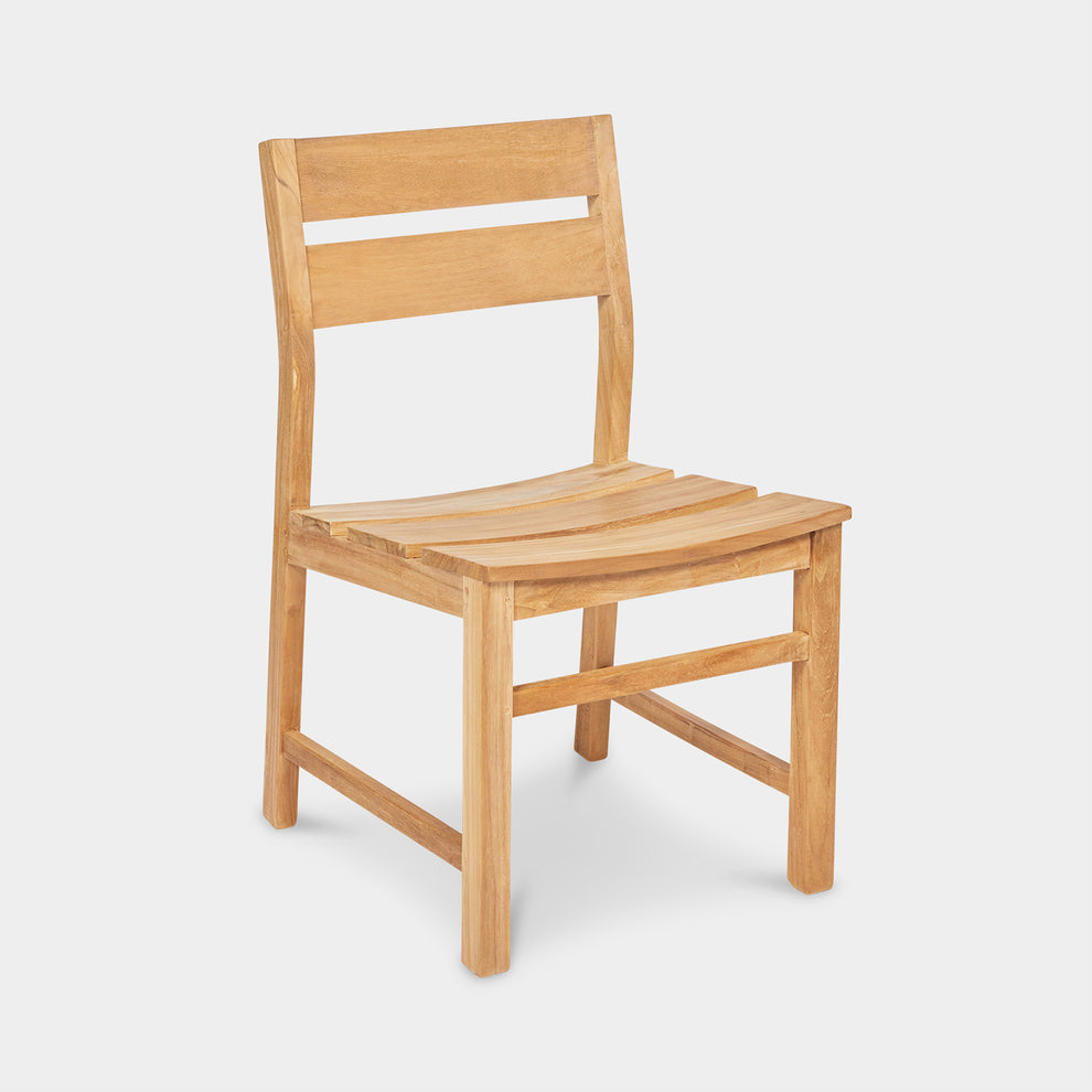 Teak Bakke Outdoor Dining Side Chair – Woodbury Furniture