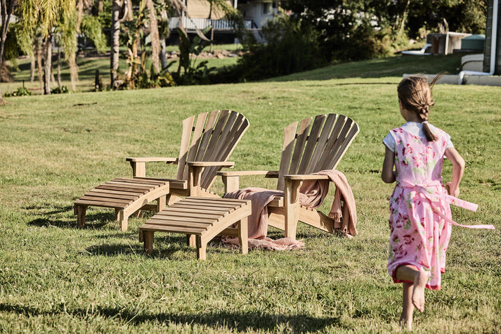 Teak Cape Cod Armchair And Stool – Woodbury Furniture