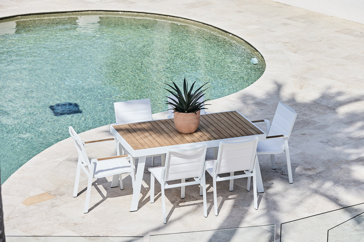 Noosa Outdoor Dining Table White