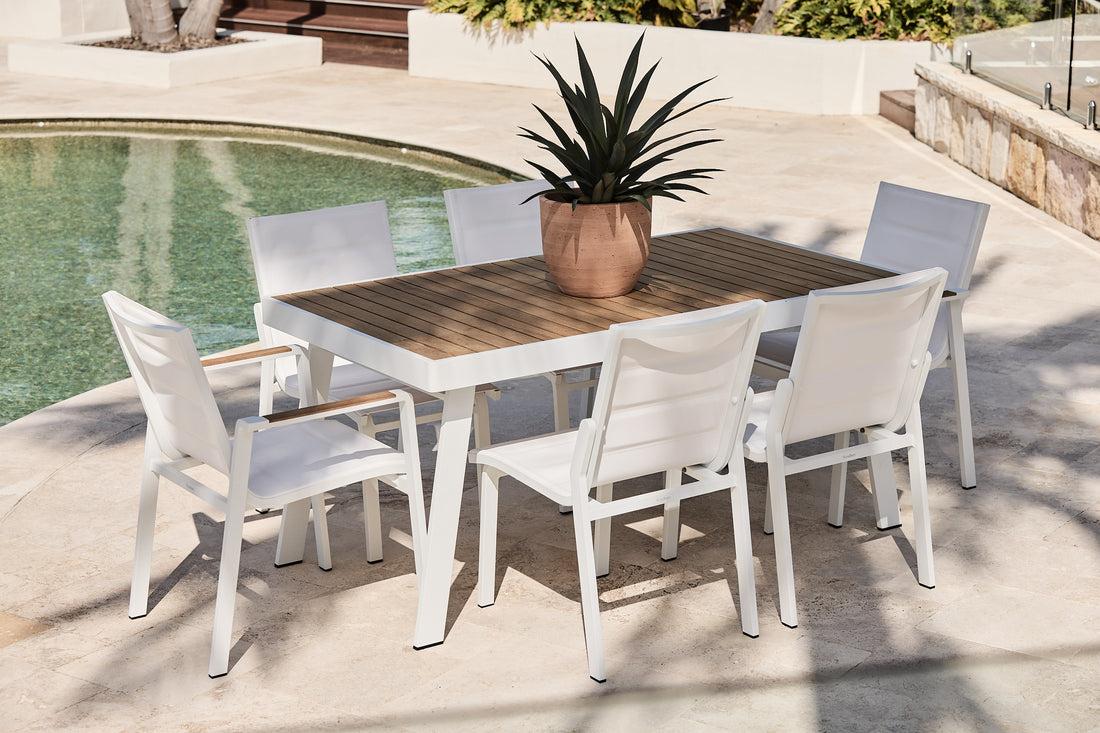 Aluminium Outdoor Dining Tables | Round, Extendable & More – Woodbury ...