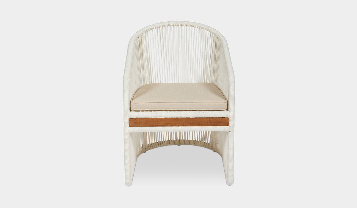 Oreo Outdoor Dining Chair White