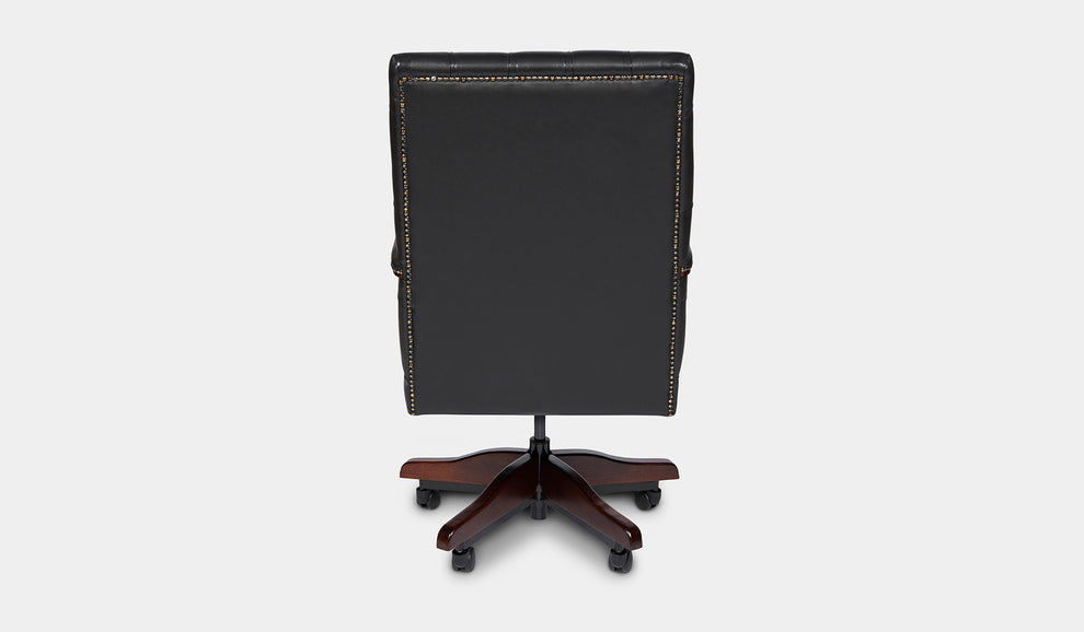 Chesterfield Leather Emperor Office Chair – Woodbury Furniture