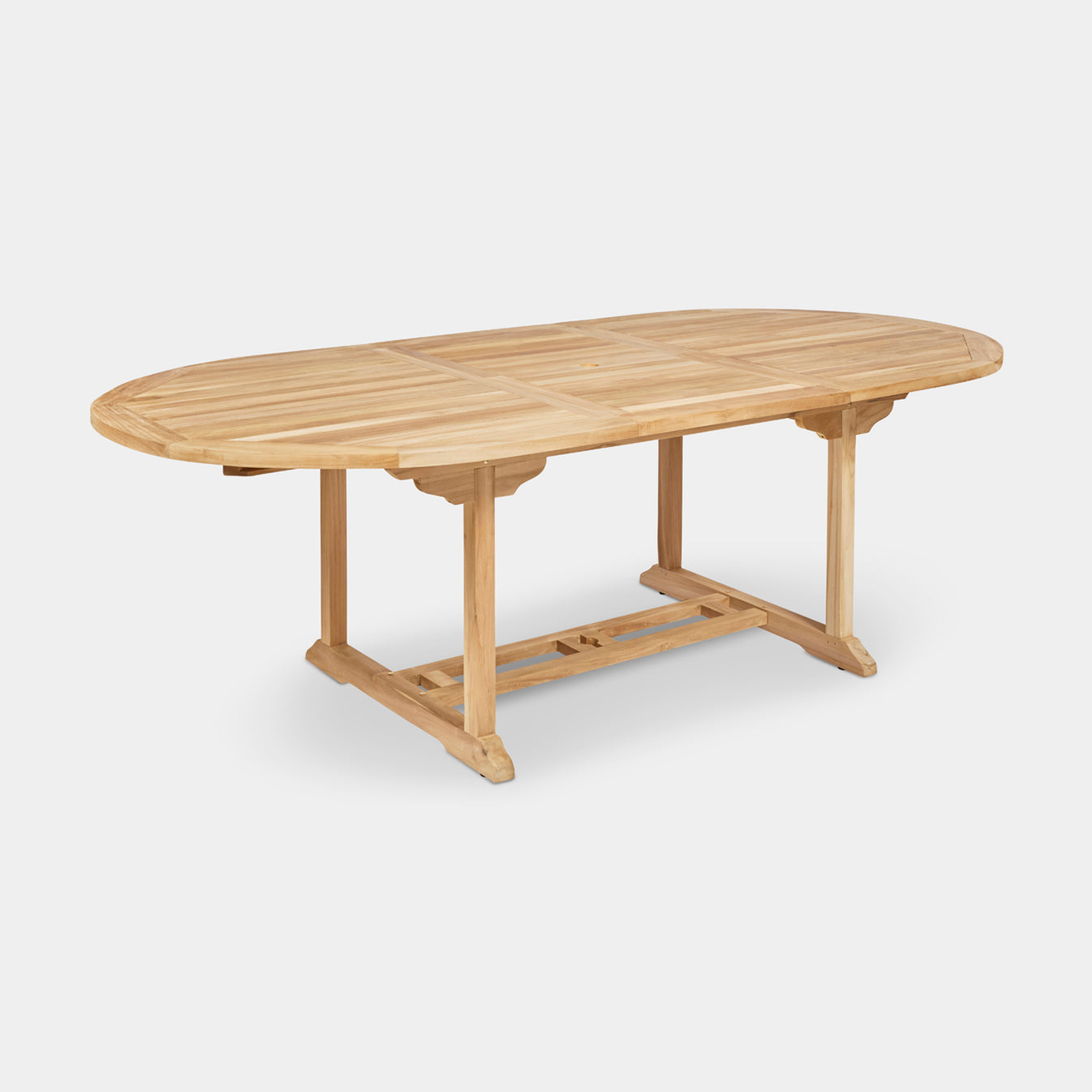 Teak Oval Extending Table 180/240cm – Woodbury Furniture