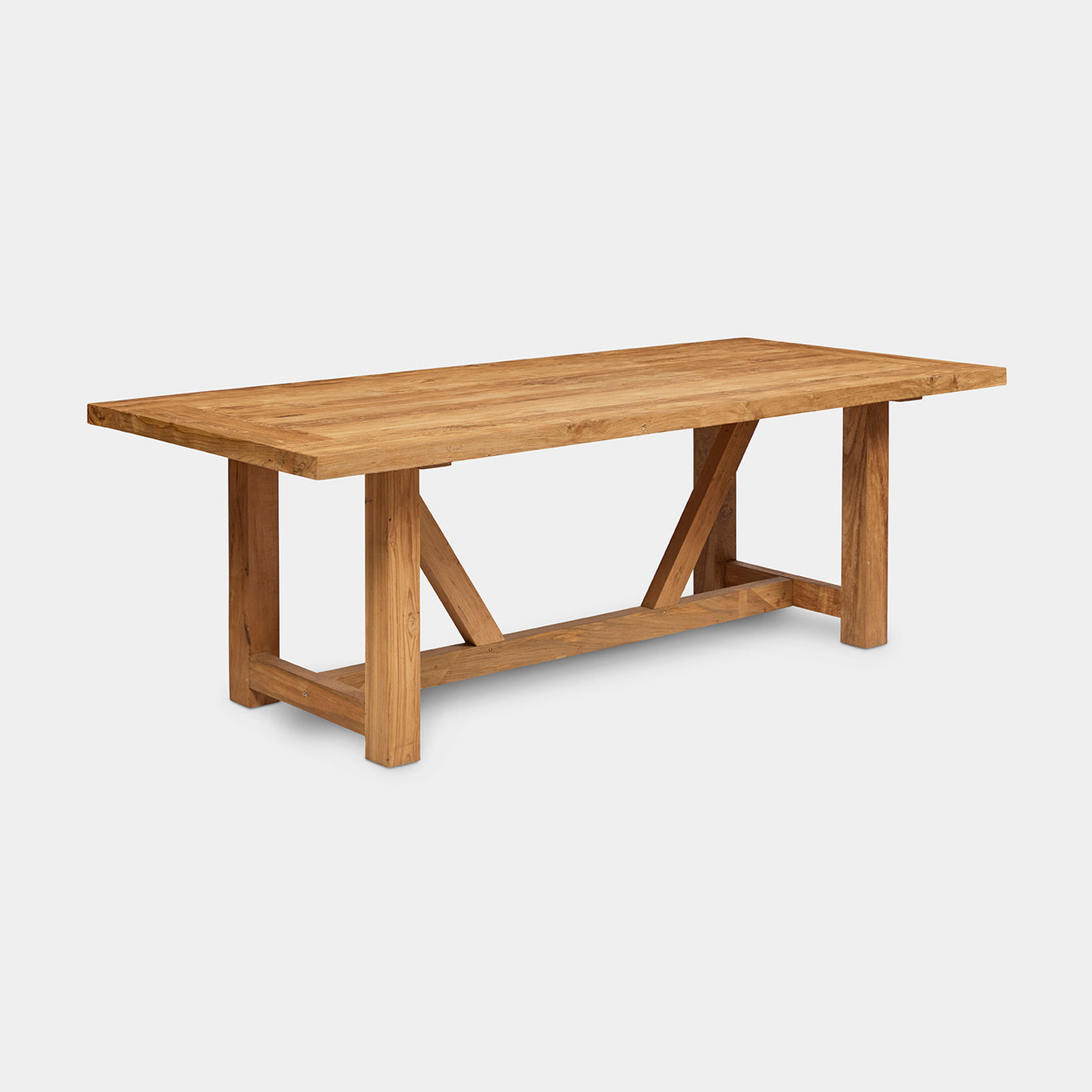Vinegard Reclaimed Teak Rectangle Dining Table 230cm – Woodbury Furniture