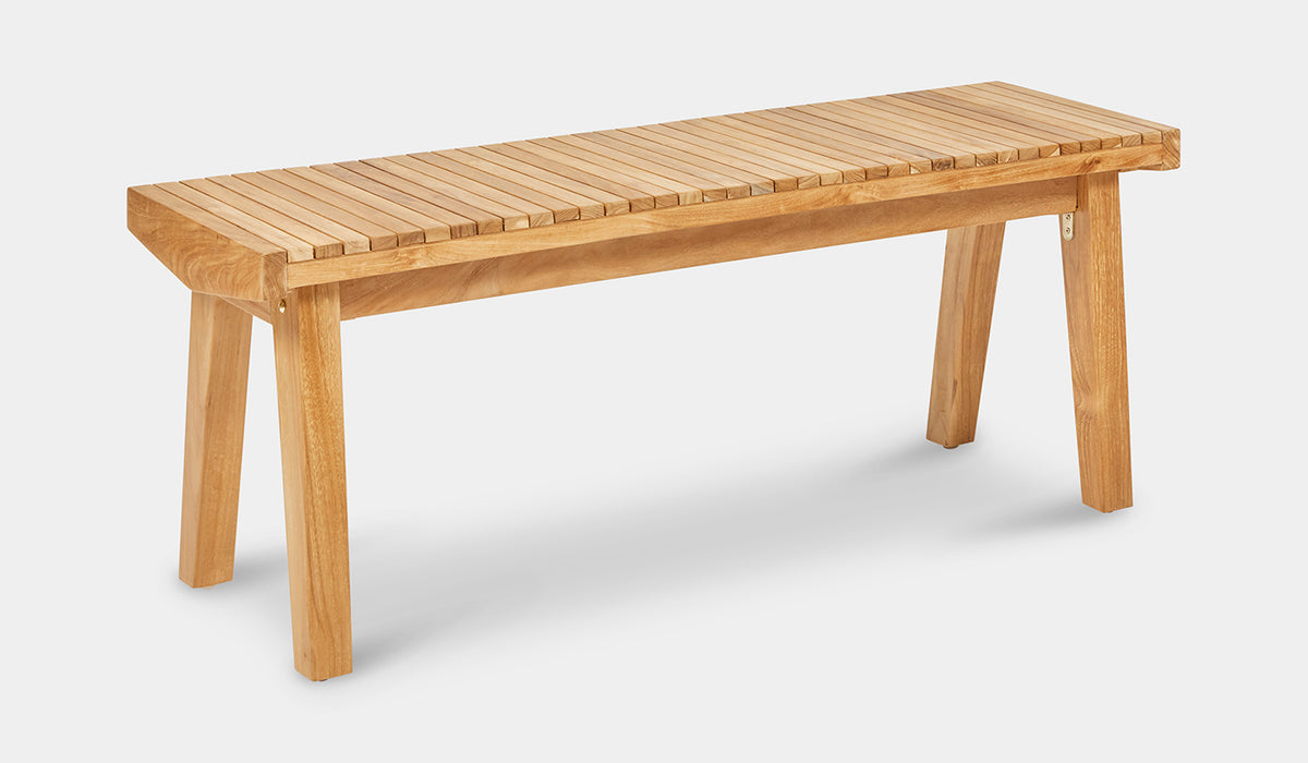 Tempe Teak Bench 120cm – Woodbury Furniture