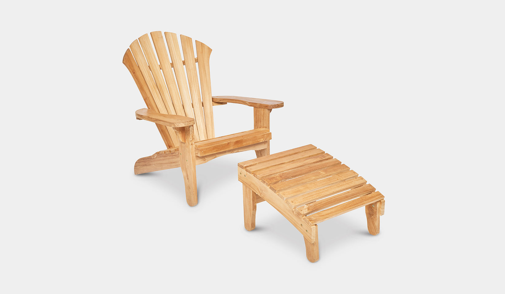 Teak Cape Cod Armchair And Stool – Woodbury Furniture