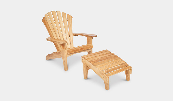 Teak Cape Cod Armchair And Stool – Woodbury Furniture
