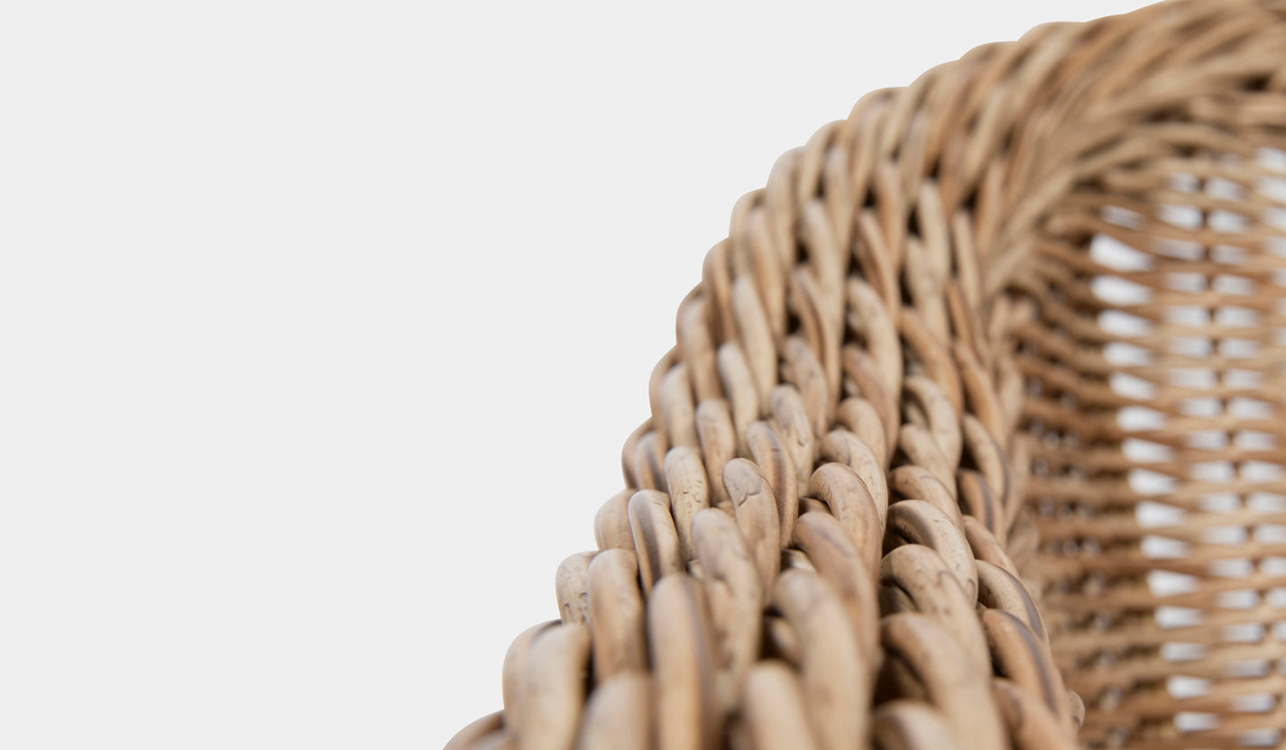 Hamptons Dining Chair Rattan Grey – Woodbury Furniture