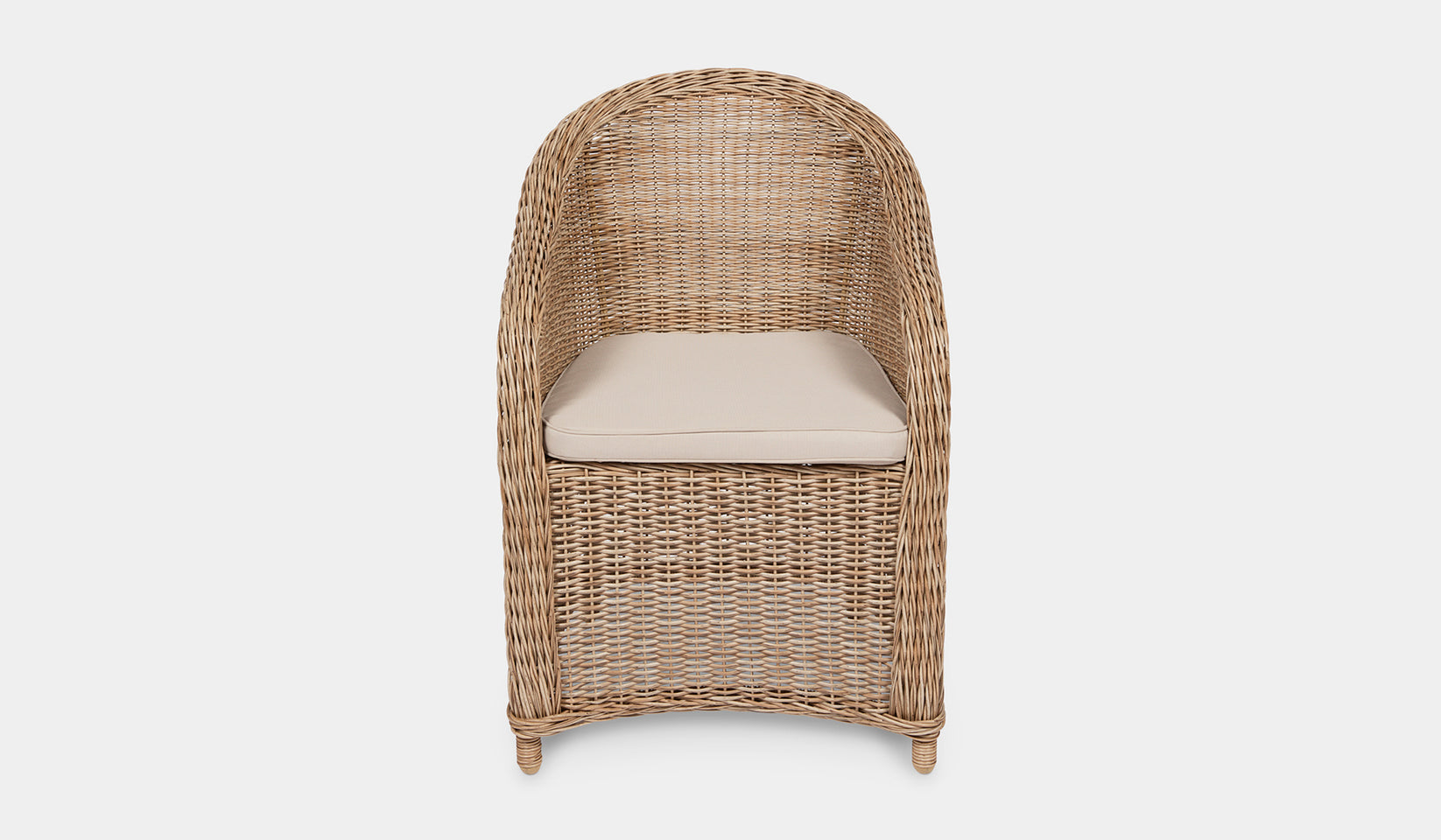 Hamptons Wicker Dining Chair Rattan Grey – Woodbury Furniture
