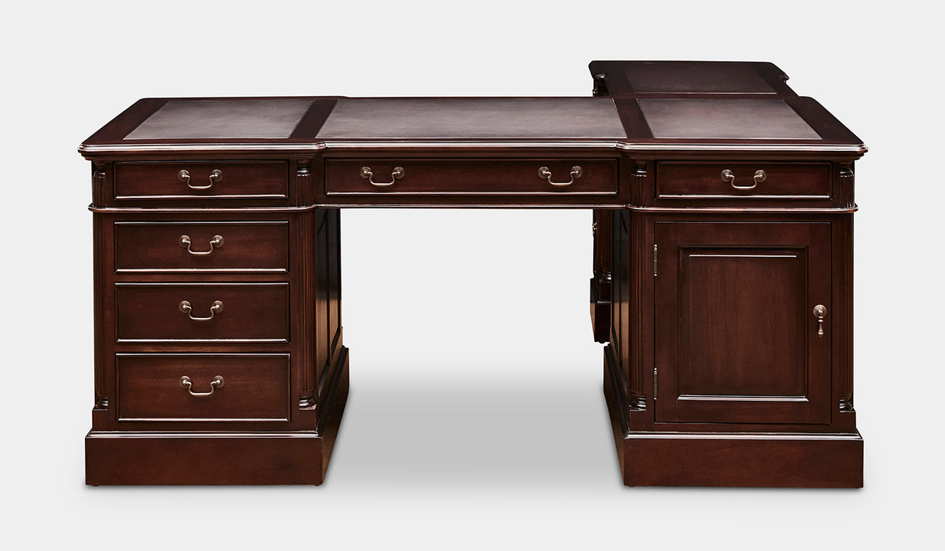 Everingham Executive Desk With Return – Woodbury Furniture